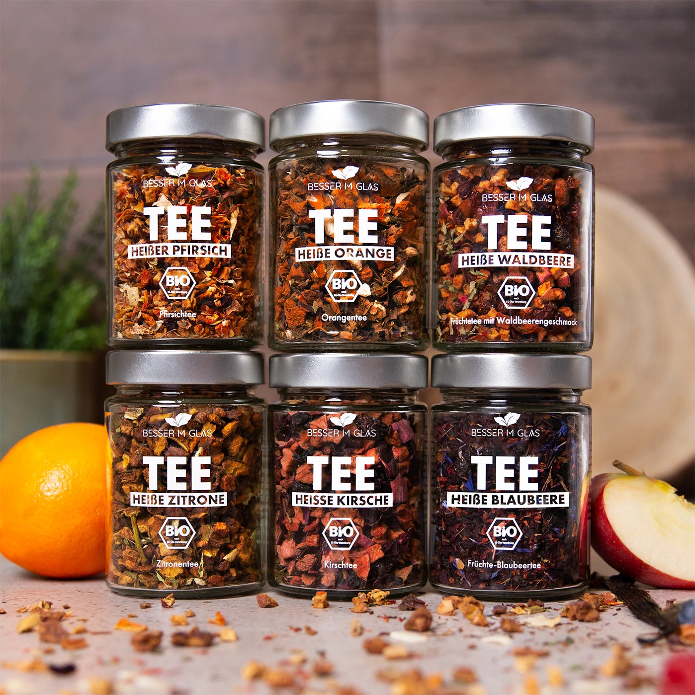 Bio Früchtetee-Set | Besser im Glas | Loser Tee Geschenk-Idee | 100% ...