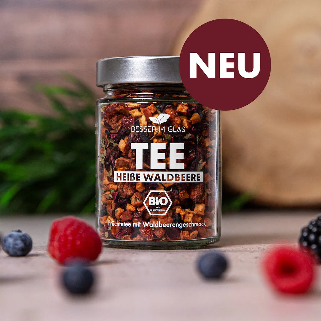 Bio-Früchtetee Heiße Waldbeere | Besser im Glas | Loser Waldbeeren Tee ...